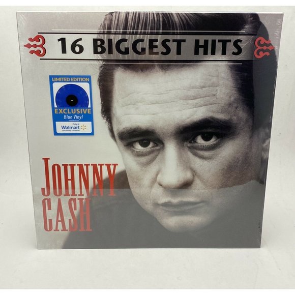 Art | Johnny Cash Blue Vinyl 16 Biggest Hits New Sealed Limited Edition ...